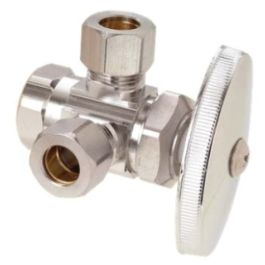 Multi-Housing Depot | 3-Way Angle Stop 1/2"FIP x 3/8"OD Comp